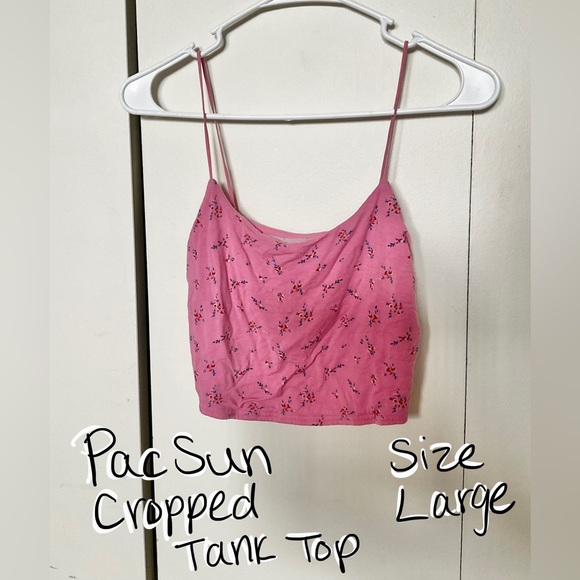 PacSun | Tops | Pacsun Pink Floral Cropped Tank Top | Poshmark